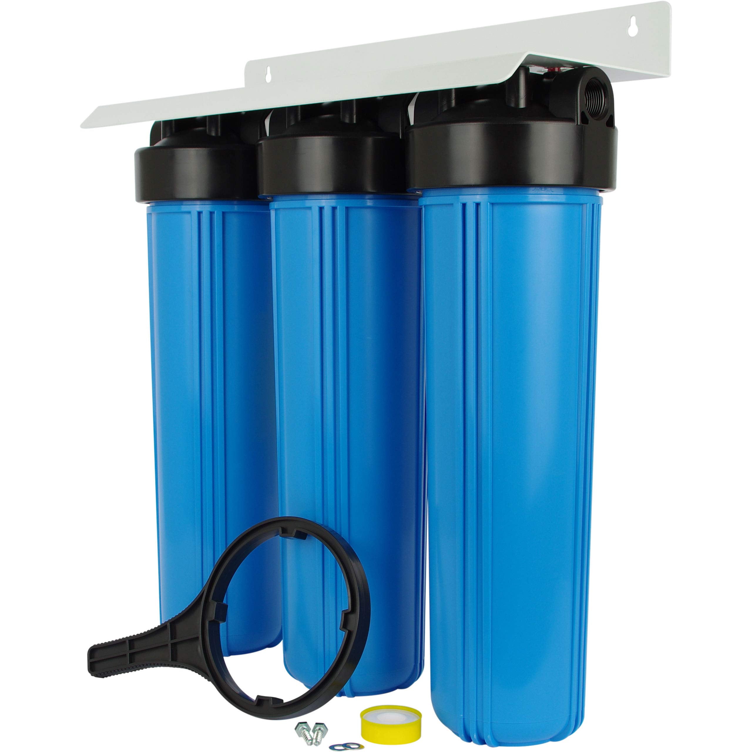 SpiroPure BBFS-222 Triple Water Filter Housing & Cartridge System, 20x4 ...