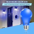 4 Pack A19 LED Blue Light Bulbs,120V E26 Christmas Blue LED Lights 9W ...