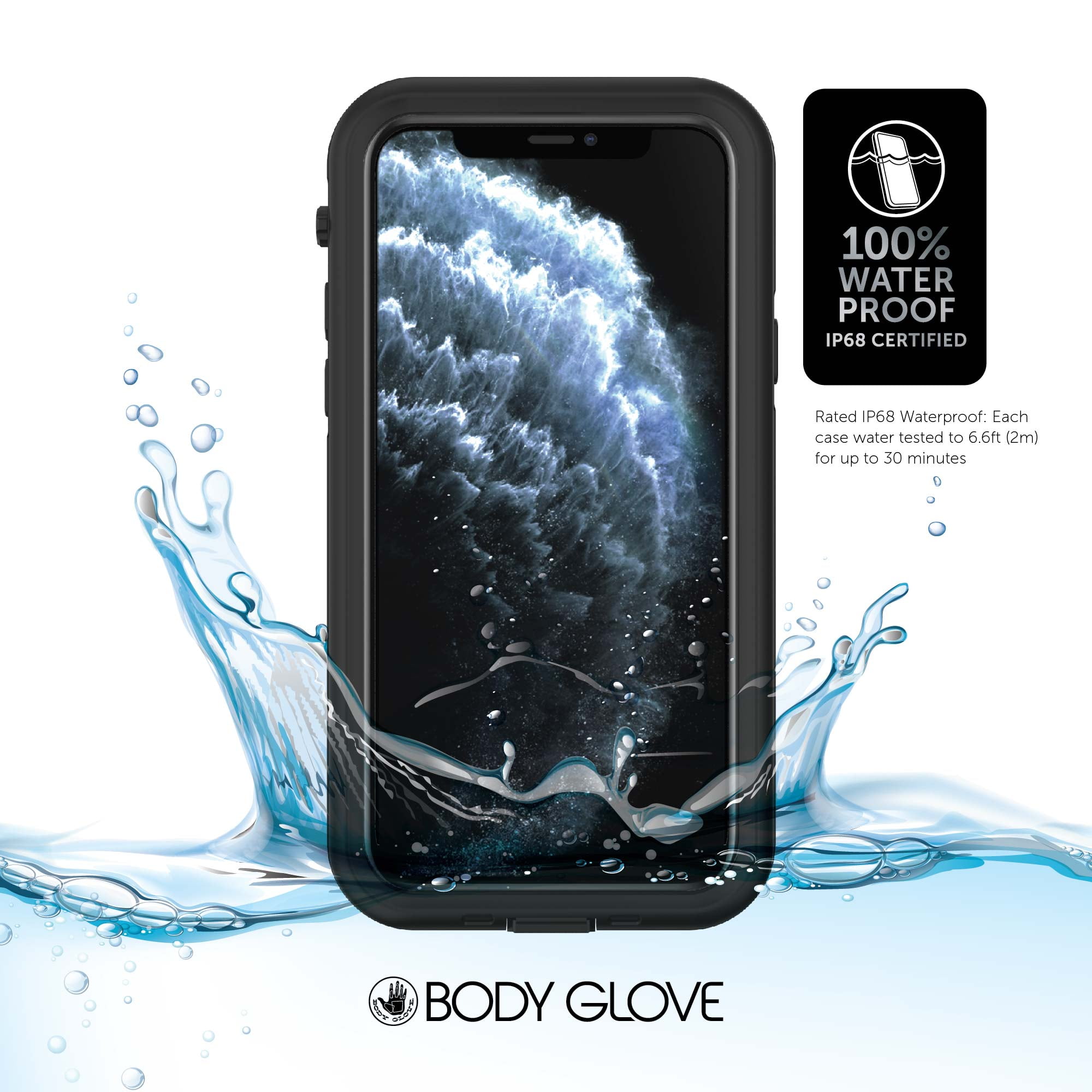 Body Glove Tidal Waterproof Phone Case for iPhone 11 Pro Max - Black ...
