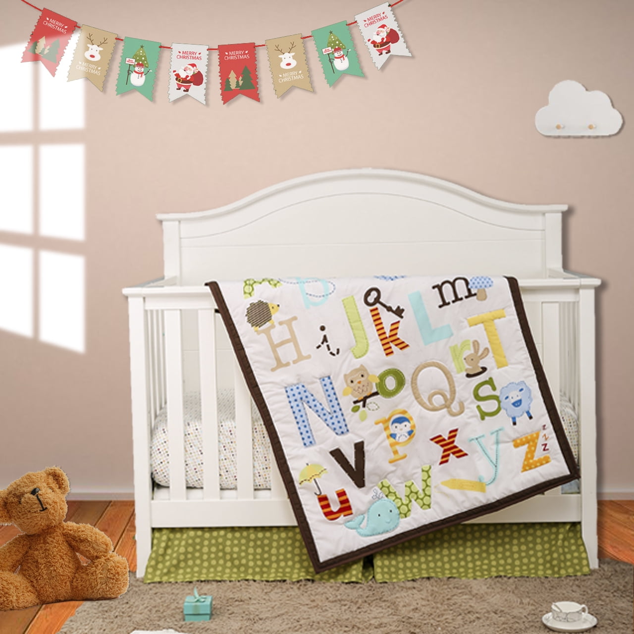 Click here for Sweet Baba 3 Pc Cotton Crib Bedding Set For Unisex... prices