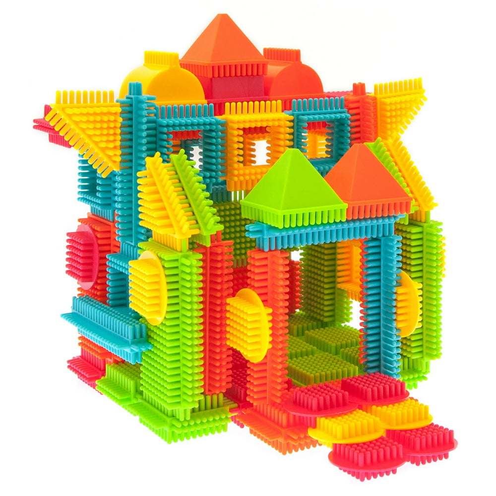 PicassoTiles 120pcs Bristle Shape 3D Building Blocks Tiles Construction ...