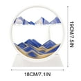 Moving Sand Art Picture in Motion Round Glass 3D Deep Sea Landscape ...