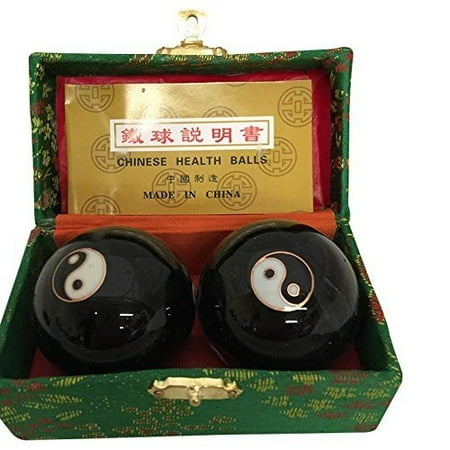 Baoding Balls Chinese health Massage Exercise Stress Balls - Black ...