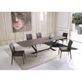 Modrest Herzog 118" Modern Ceramic & Metal Dining Table in Gray/Black ...