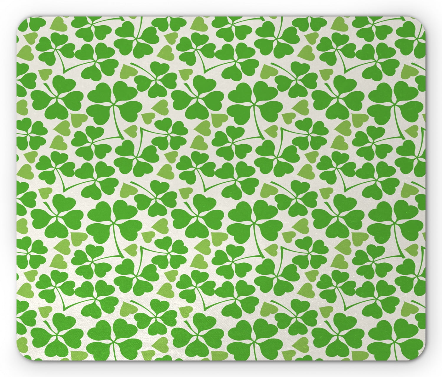 Irish Mouse Pad, Gaelic Nature Garden Theme Spring Clovers with Hearts ...