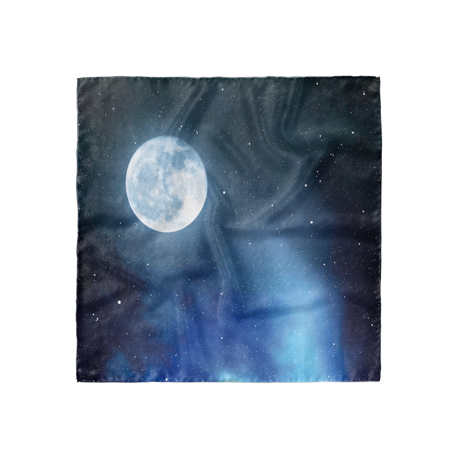 Moon Head Scarf, Starry Night Sky Full Moon, Head Wrap, 3 Sizes, by ...