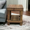 Woven Paths Rustic Solid Wood End Table, Farmhouse Style - Walmart.com