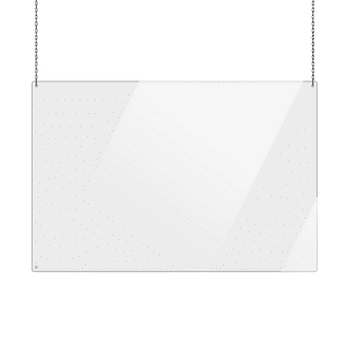 Azar Displays 179962-100 18" x 24" Hanging Adjustable Cashier Shield ...