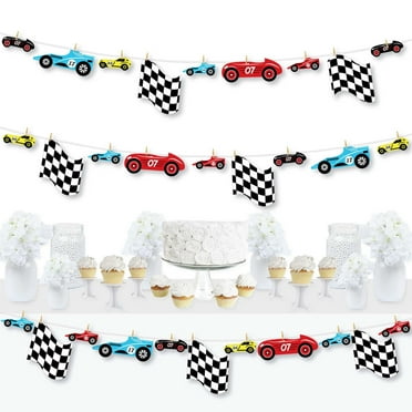 Big Dot of Happiness Let's Go Racing - Racecar - Baby Shower Bunting ...