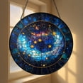 Celestial Stained Glass Suncatcher Window Decor, Galaxy and Stars Art ...