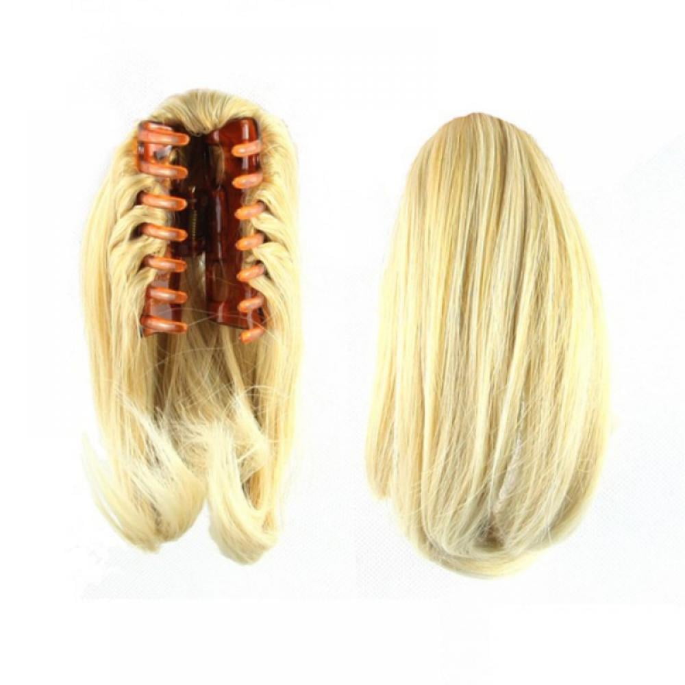 10" Women's Short Straight Claw Clip On In Ponytail Pony Tail Hair ...