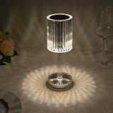 Efavormart 10" LED Acrylic Crystal Cylinder Lamp, Color Changing ...