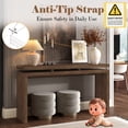 60'' Antique Brown Farmhouse Console Table - Retro Wooden Entryway ...