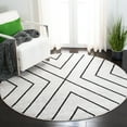 SAFAVIEH Adirondack Evonne Geometric Area Rug, Ivory/Grey, 6' x 6 ...