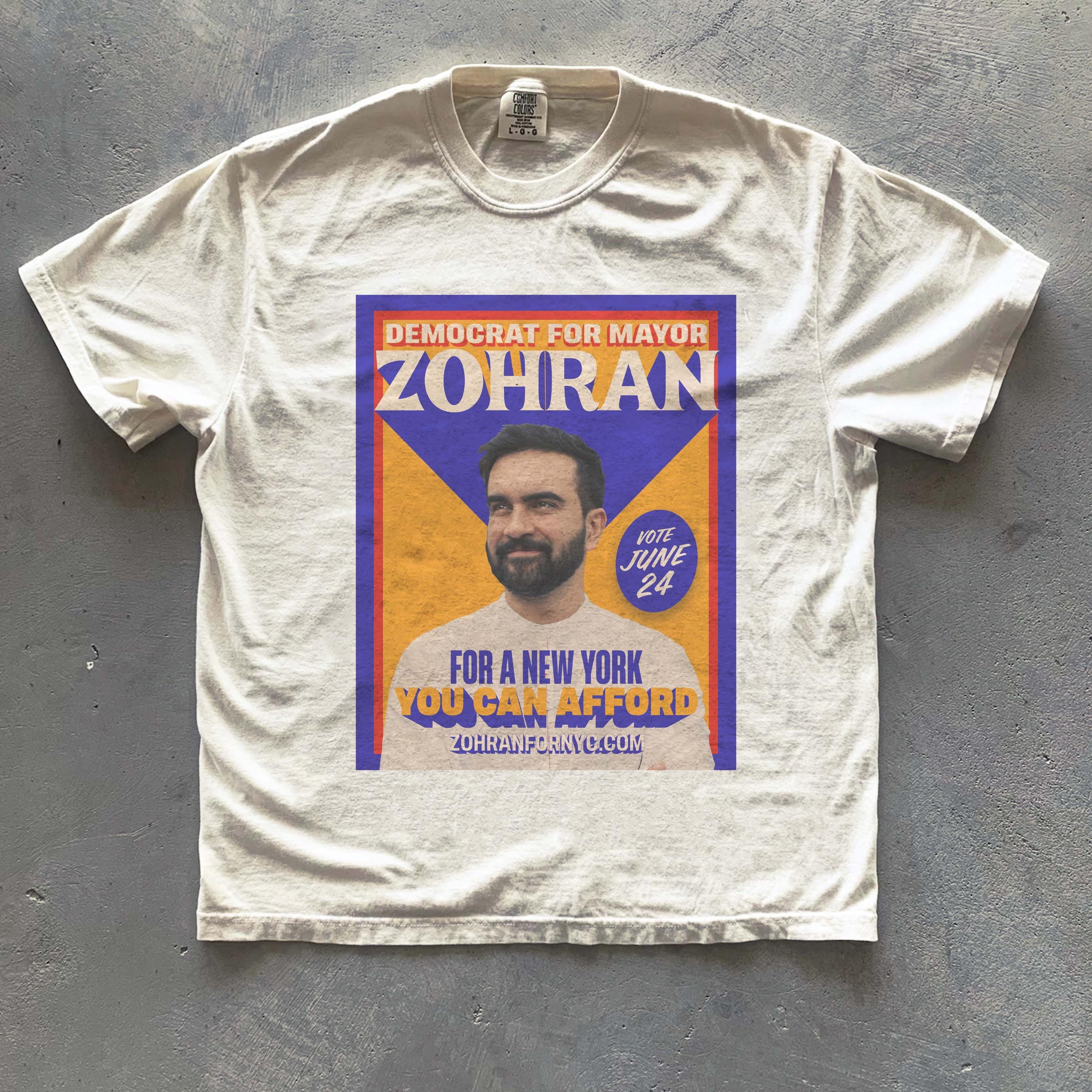 Zohran Mamdani for NYC Mayor - Bootleg 90s Hip-Hop Style Tee. Zohran ...
