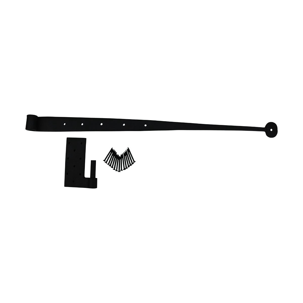 Renovators Supply Black Wrought Iron Lift Off Pintle Strap Hinge 24 in ...