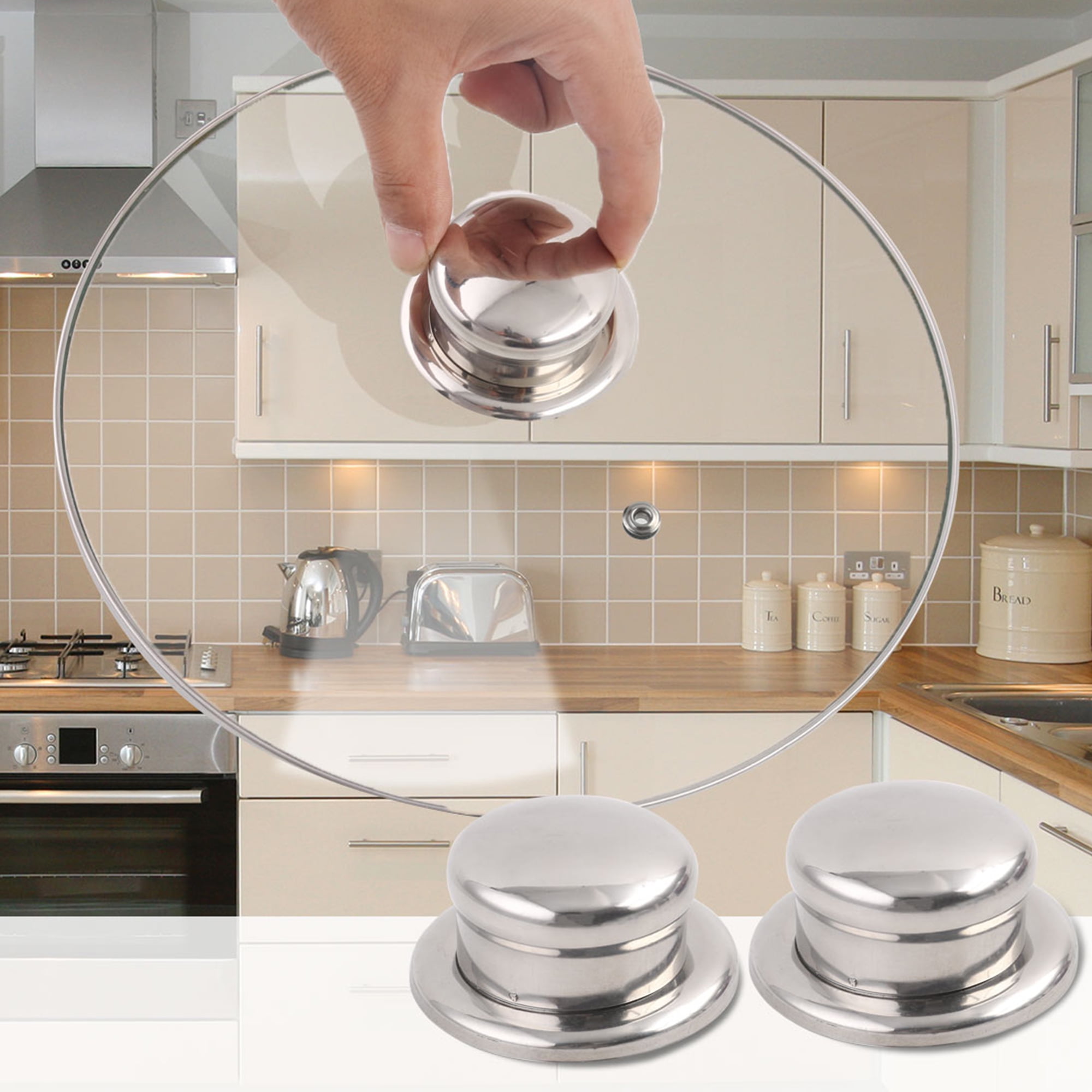 Uxcell Stainless Steel Pot Lid Knob Universal Replacement 2Pack ...
