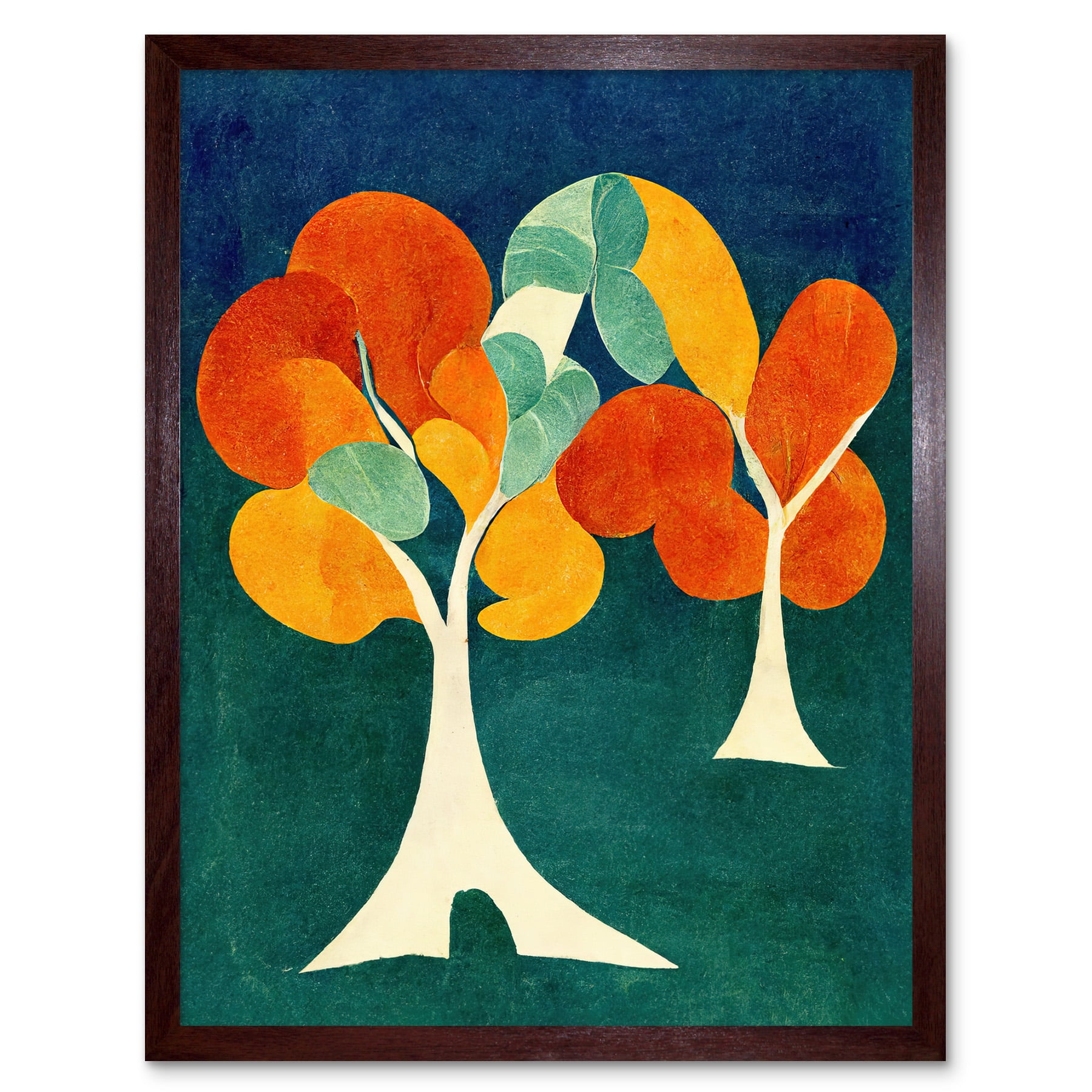 Minimalistic Henri Matisse Style Autumn Fall Trees Abstract Art Print ...