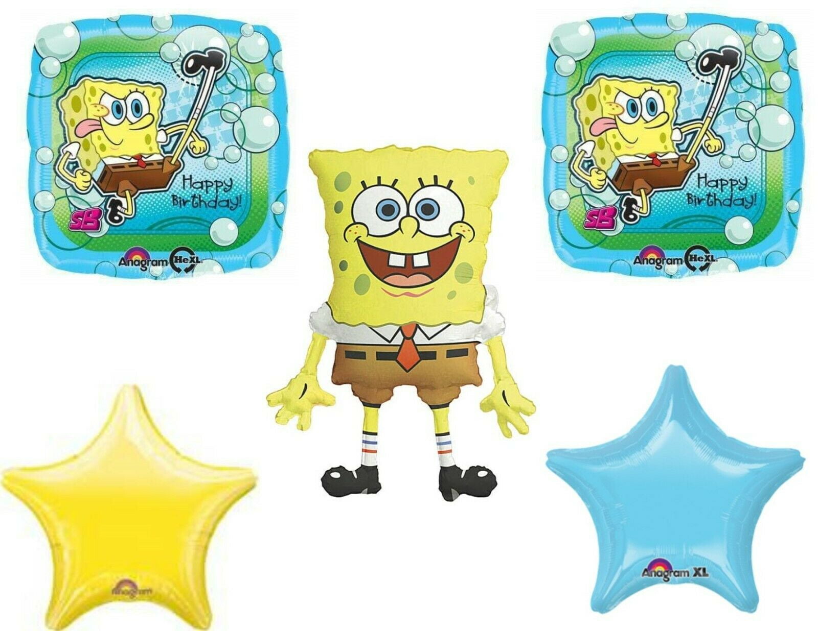 Spongebob Squarepants 5-pc Birthday Party Balloons Decoration Supplies ...