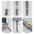 Heavy-Duty Washing Machine Drain Hose Extended Steel Rubber Pipe Leak ...