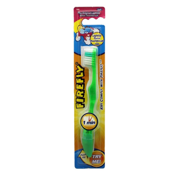 Firefly Bright Green Light-Up Timer Kids Toothbrush - Walmart.com