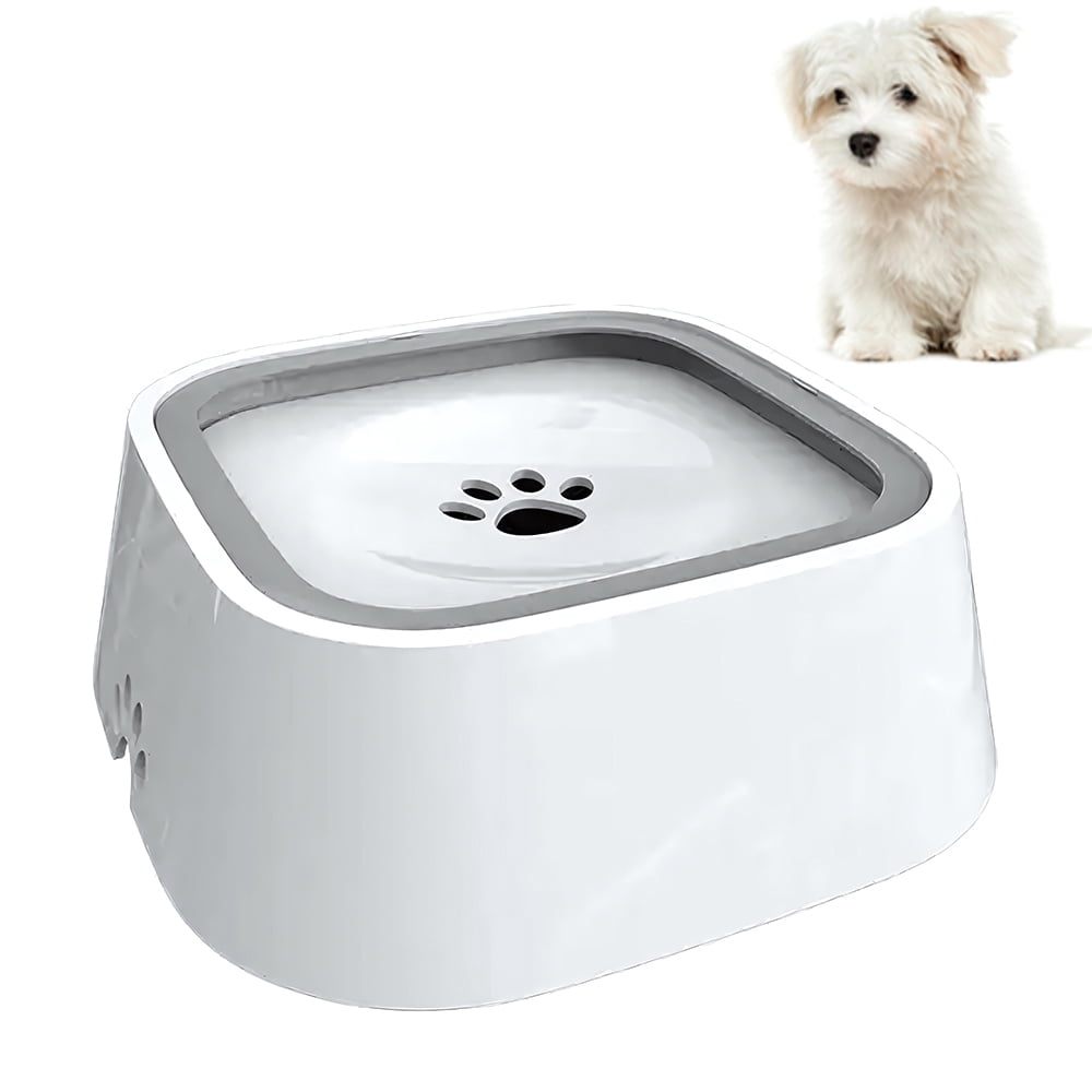 KIZOCAY Dog Bowl No Spill, Pet Water Bowl No Drip Slow Water Feeder Cat ...