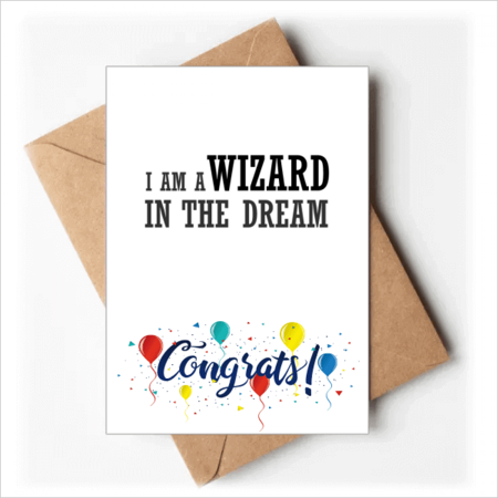 I Am A Wizard In The Dream Wedding Cards Congratulations Greeting ...