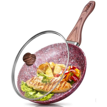 CSK 10" Stone Earth Frying Pan with Lid-Non Stick Skillets, Whitford ...