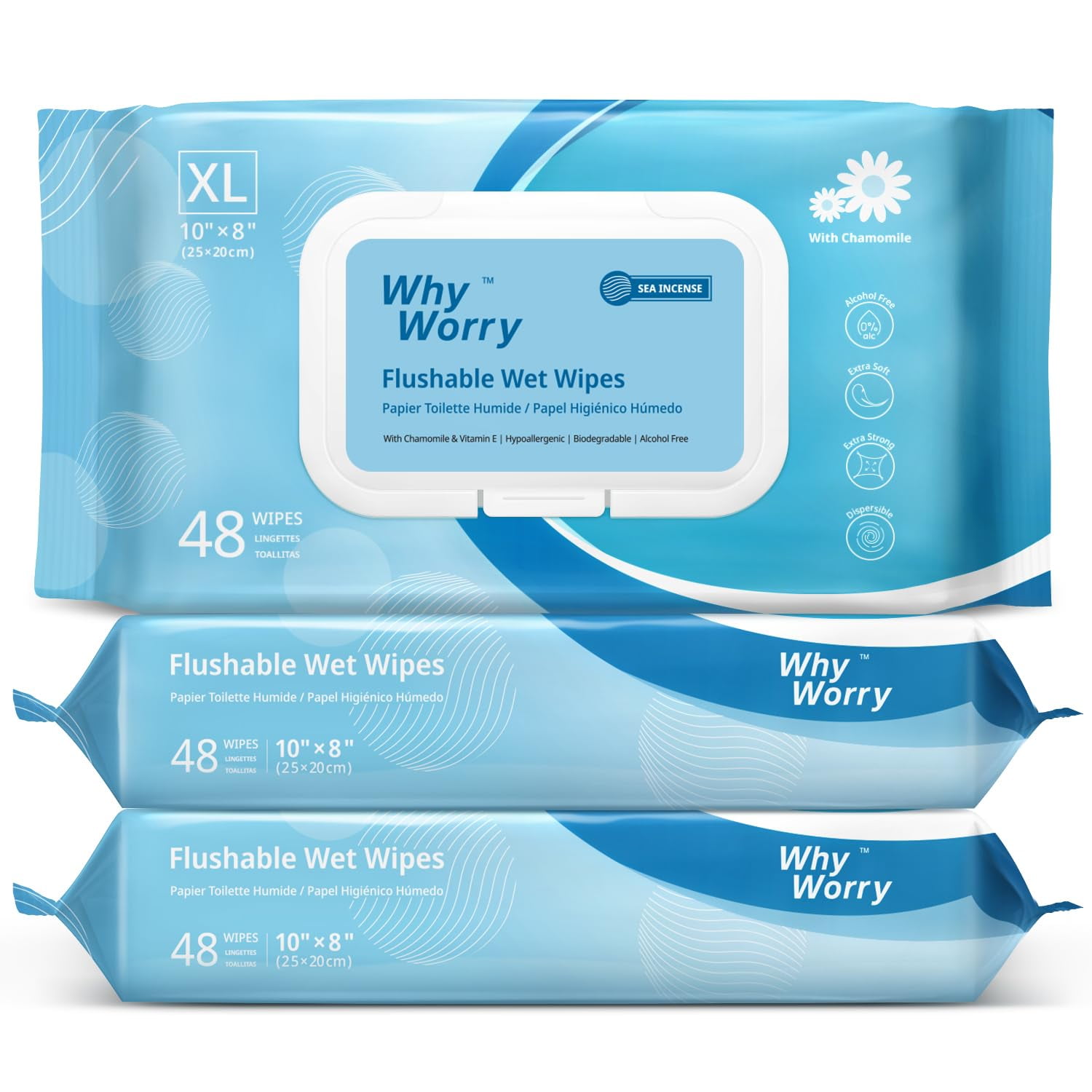 Click here for Whyworry Flushable Wipes For Adults  Extra Large 8... prices