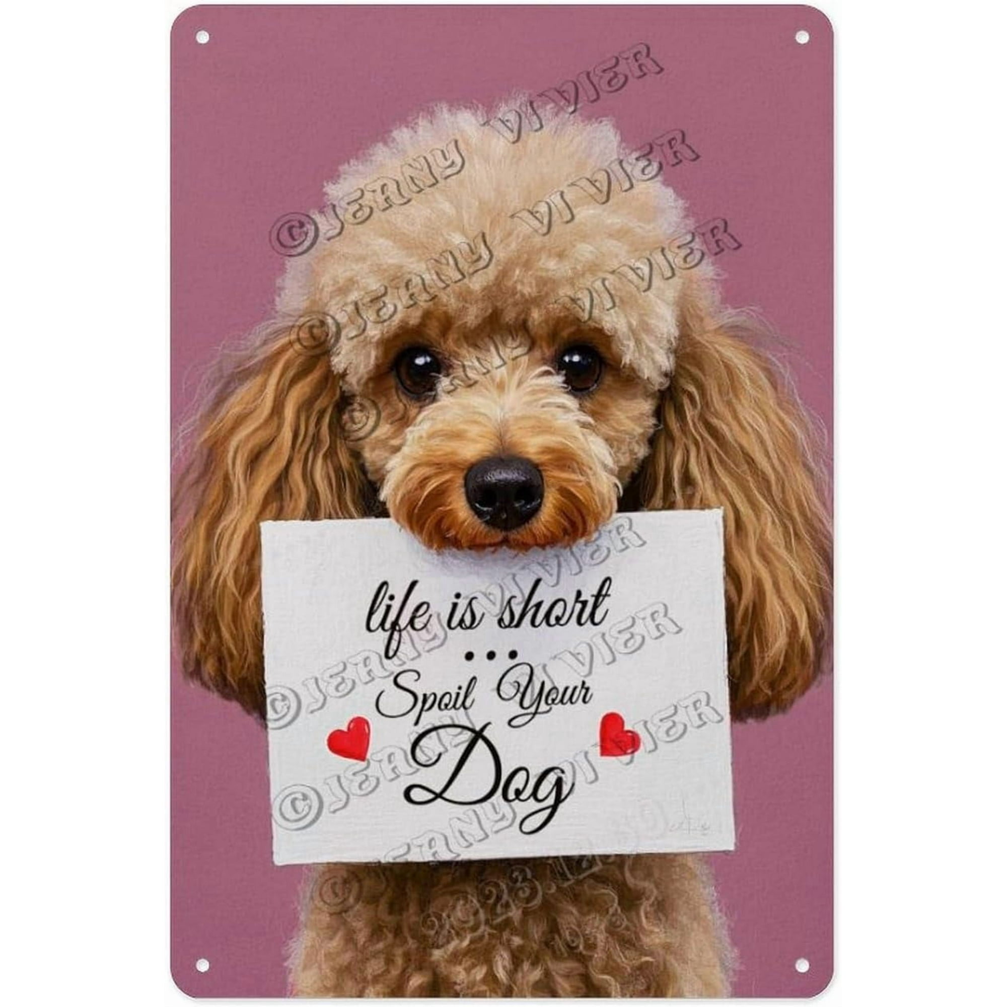 Click here for Uejunbo Brown Poodle Funny Tin Sign 12x16 Vintage... prices