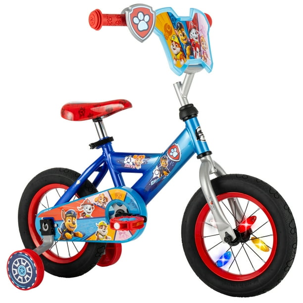 Huffy 12-inch PAW Patrol Bike for Kids with Training Wheels, Blue/Red ...
