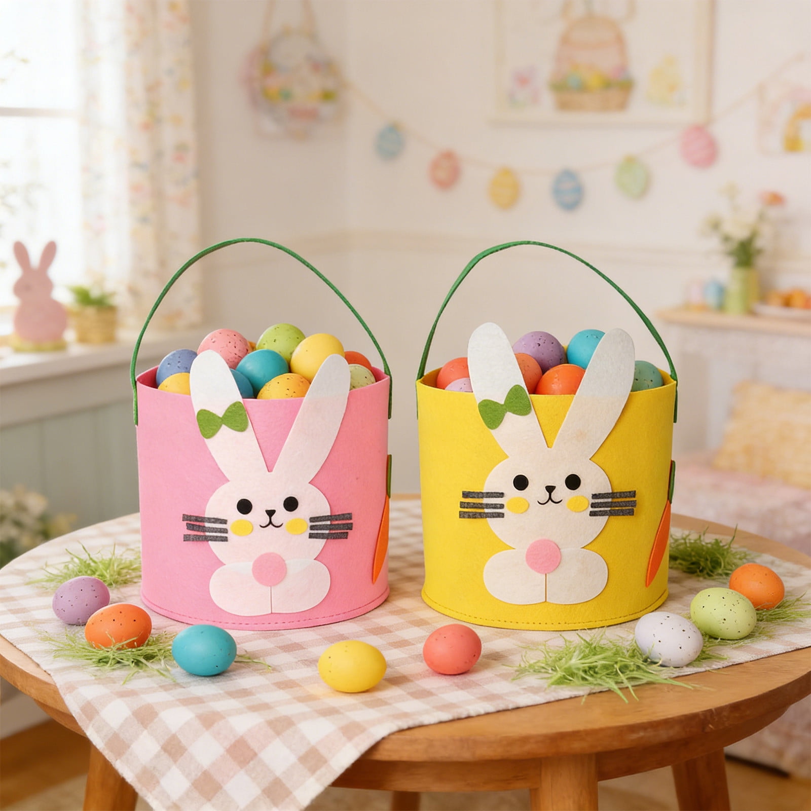 Click here for Kloer Easter Basket - Candy Bucket  Soft Felt Bunn... prices