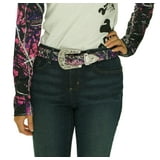 Kinsey Rhea Muddy Girl Camouflage Western Rhinestone Studded Belt Pink ...