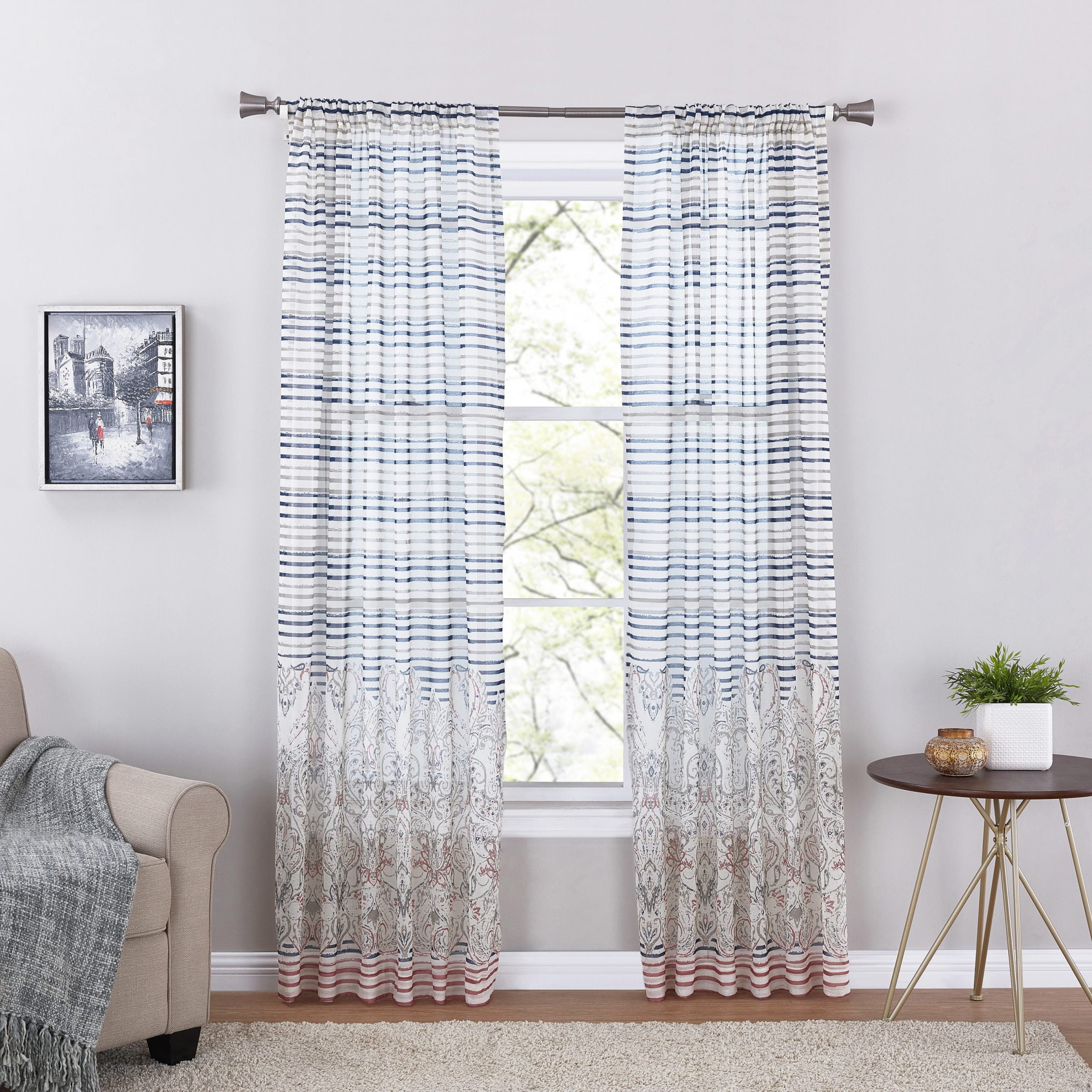 Mainstays Laced Stripe Panel, Set of 2 - Walmart.com