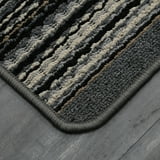 Mainstays Apollo Striped Indoor Polypropylene Area Rug, Grey, 17.4" x ...