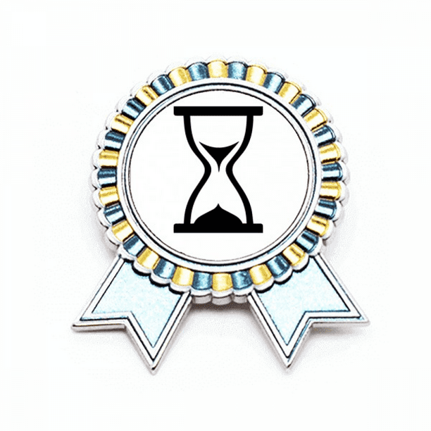 Hourglass Time Calculations Continue Badge Brooch Pin Winner Award ...