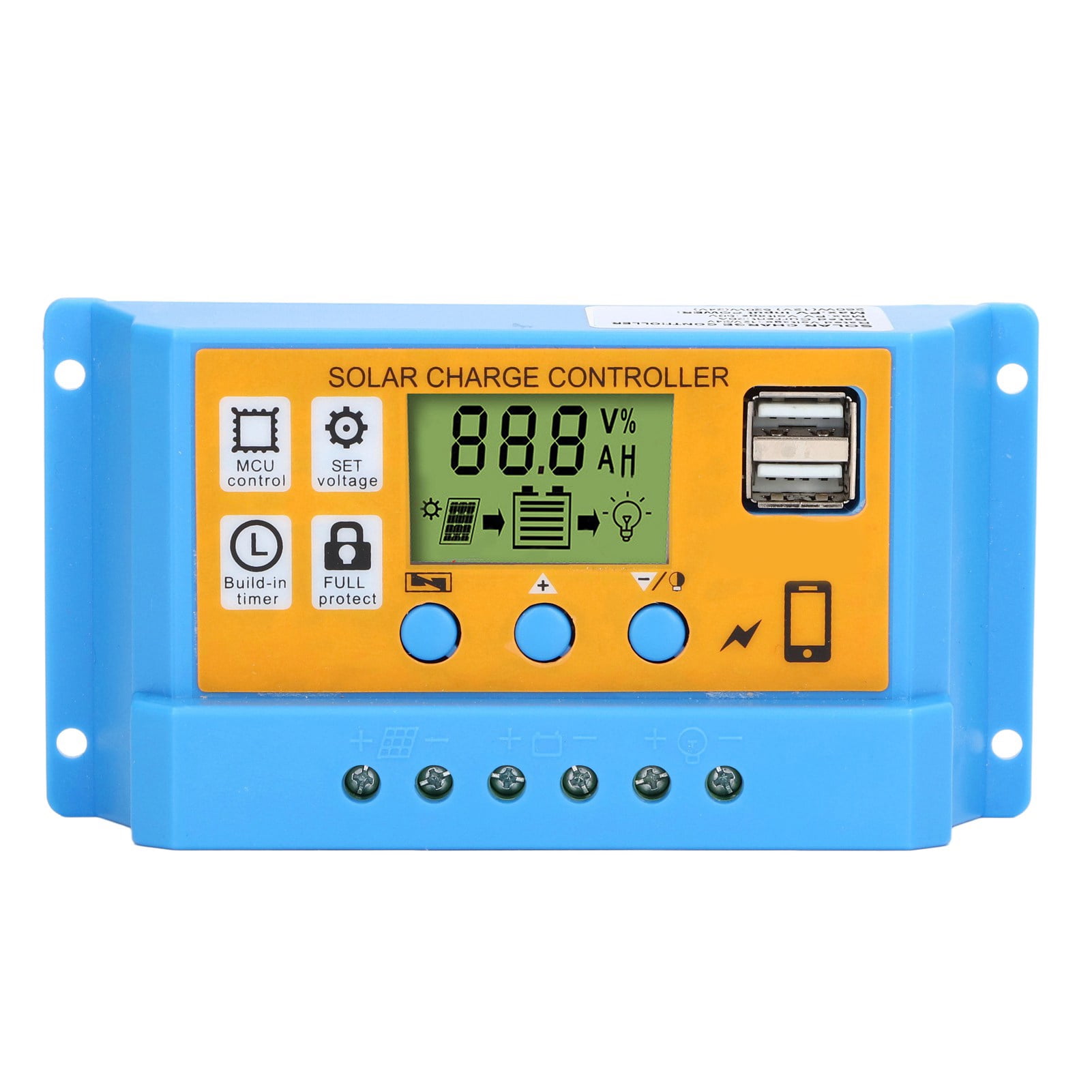 Controlador solar Pantalla digital Panel solar Controlador de carga ...
