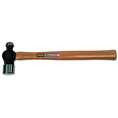 Ball Pein Hammer, Straight Hickory Handle, 15-1/16 in Overall Length ...