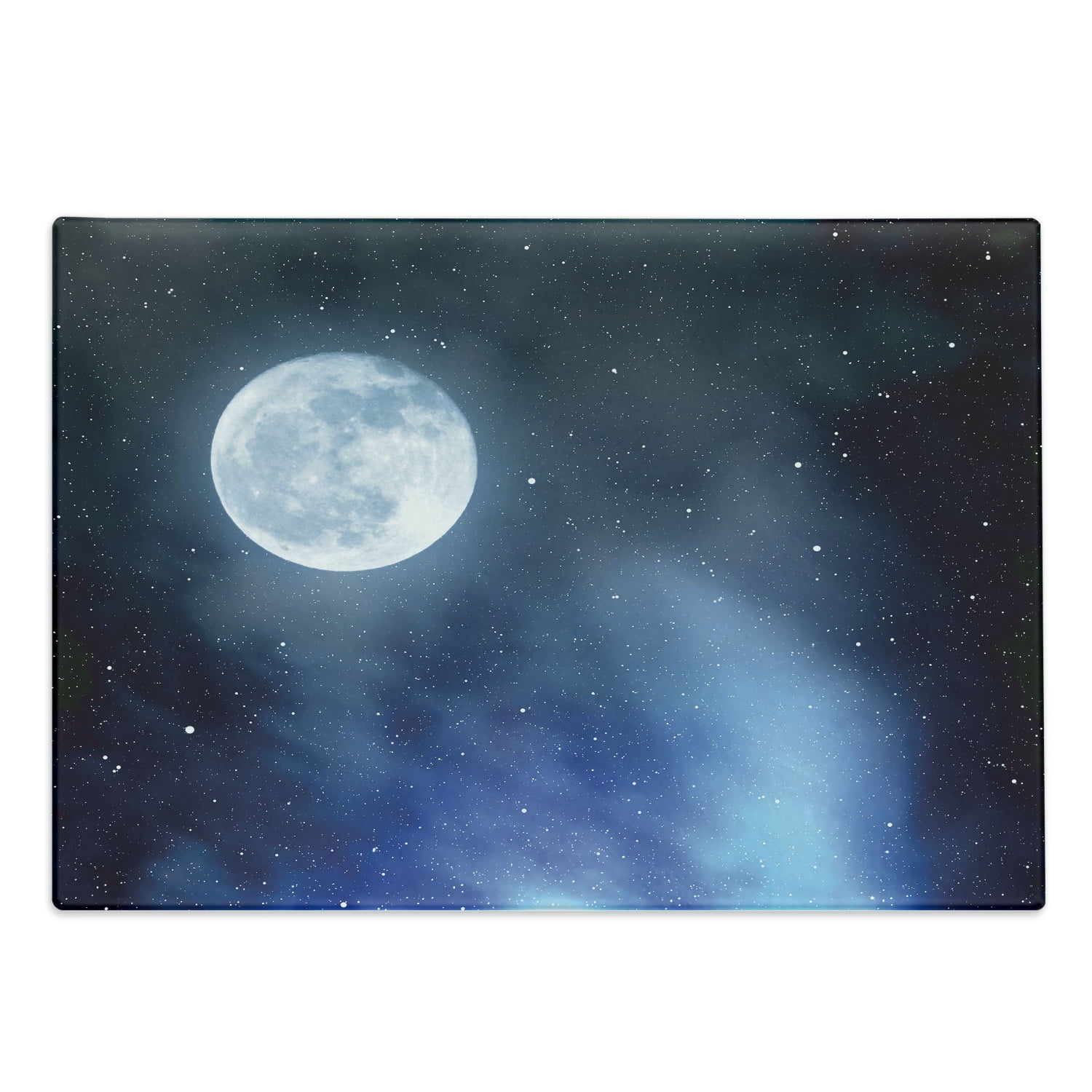 Moon Cutting Board, Night Sky with Stars Full Moon Universe Space ...