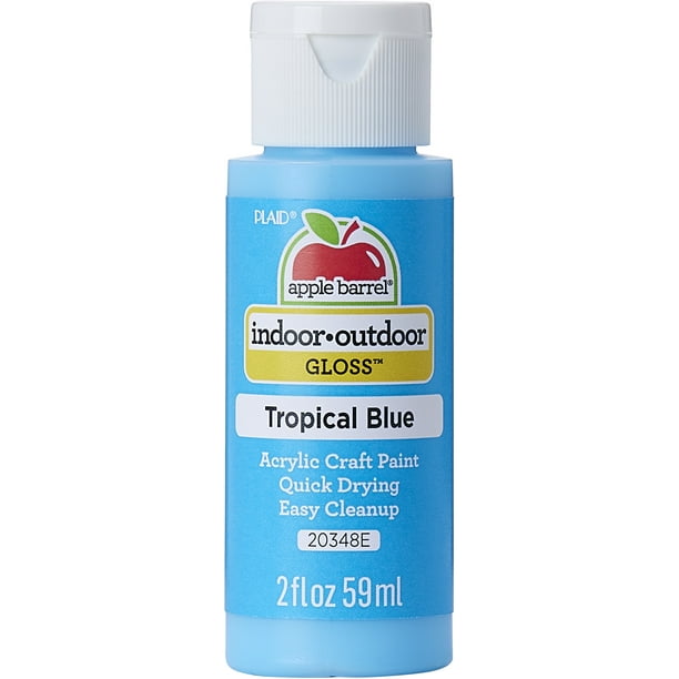Apple Barrel Acrylic Craft Paint, Gloss Finish, Tropical Blue, 2 fl oz ...