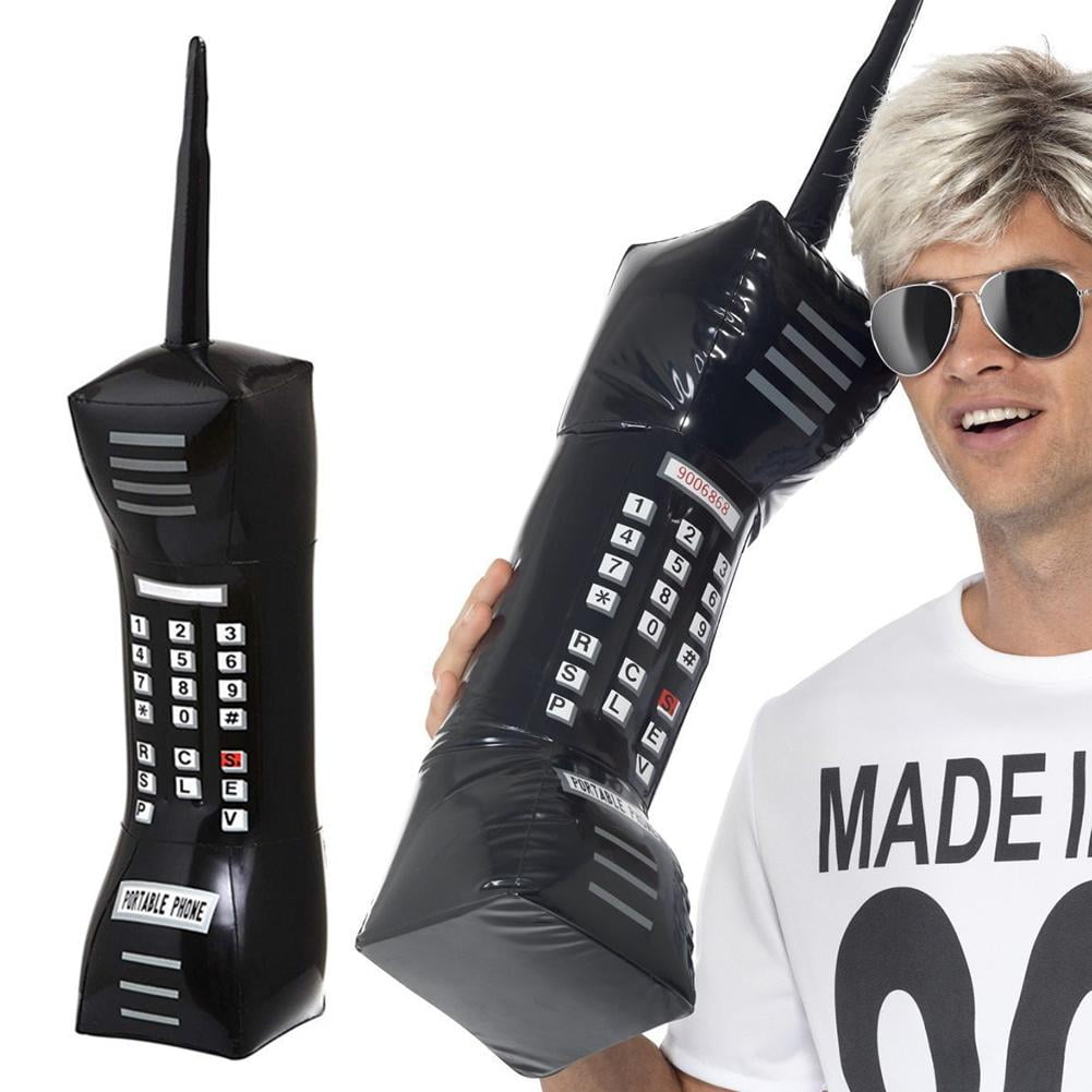 80s 90s Retro Inflable Radio Boombox Teléfono móvil 16 pulgadas Cadenas ...