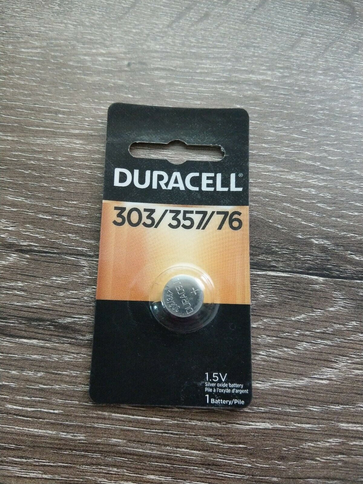 One Duracell 357 303 76 SR44W/SR44 Silver Oxide Battery. NEW - Walmart.com