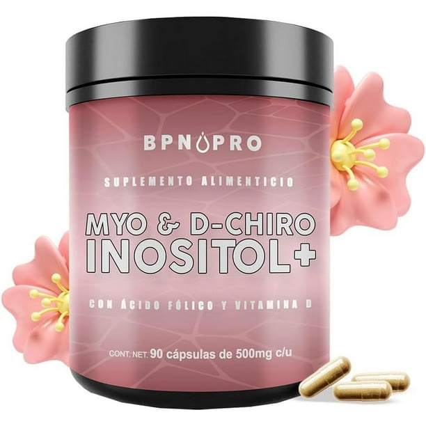 Inositol Myo Inositol y D-Chiro-Inositol con Ácido Fólico y Vitamina D3 ...