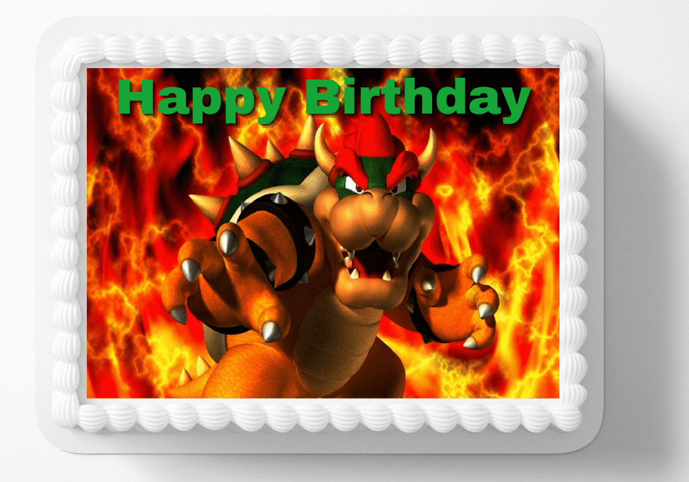 Bowser Edible Image Edible Birthday Cake Topper Frosting Sheet Icing ...