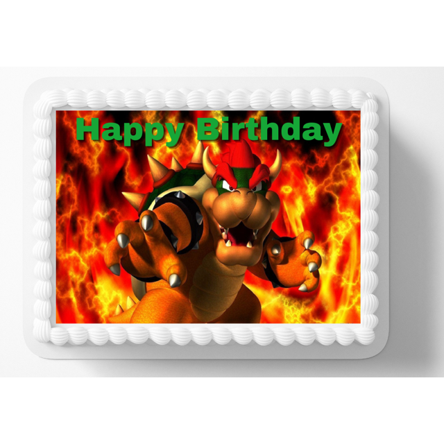 Bowser Edible Image Edible Birthday Cake Topper Frosting Sheet Icing ...