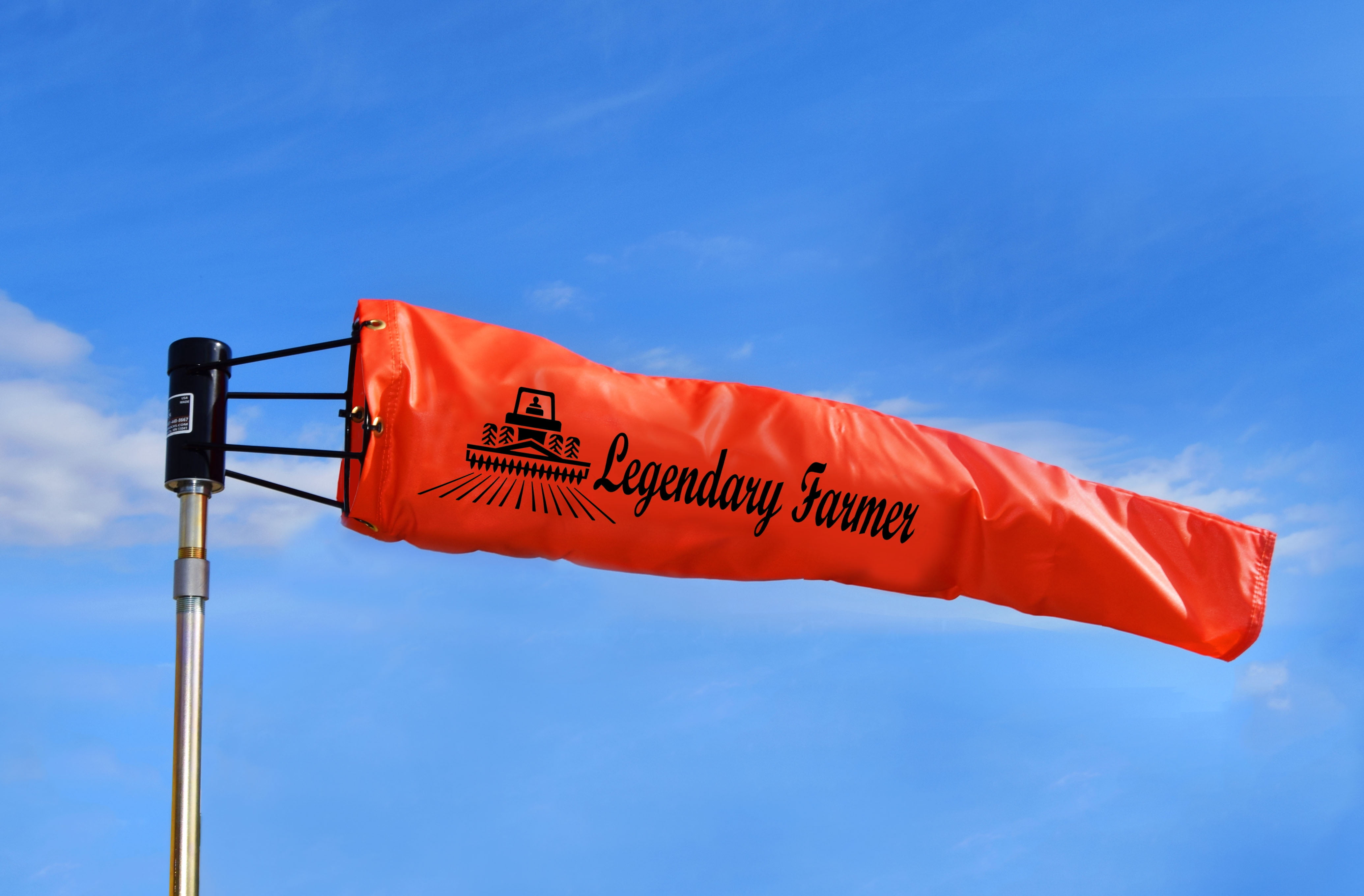 Legendary Farmer Printed Windsock and Ball Bearing Frame- Airport ...