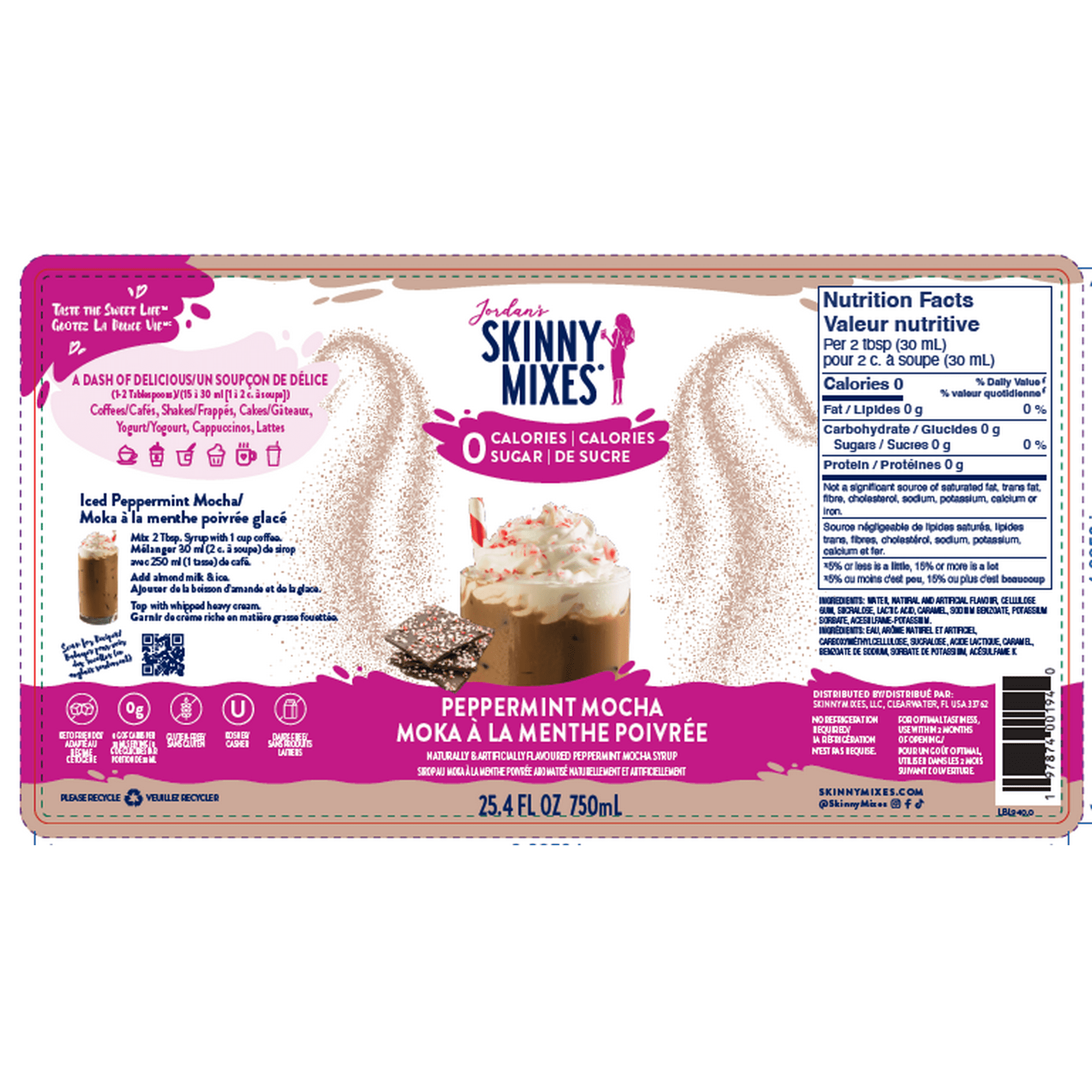 Click here for Jordans Skinny Mixes Syrup Peppermint Mocha Sf 750... prices