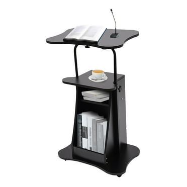Pyle Portable Adjustable Lectern Presentation Podium Stand with Laptop ...