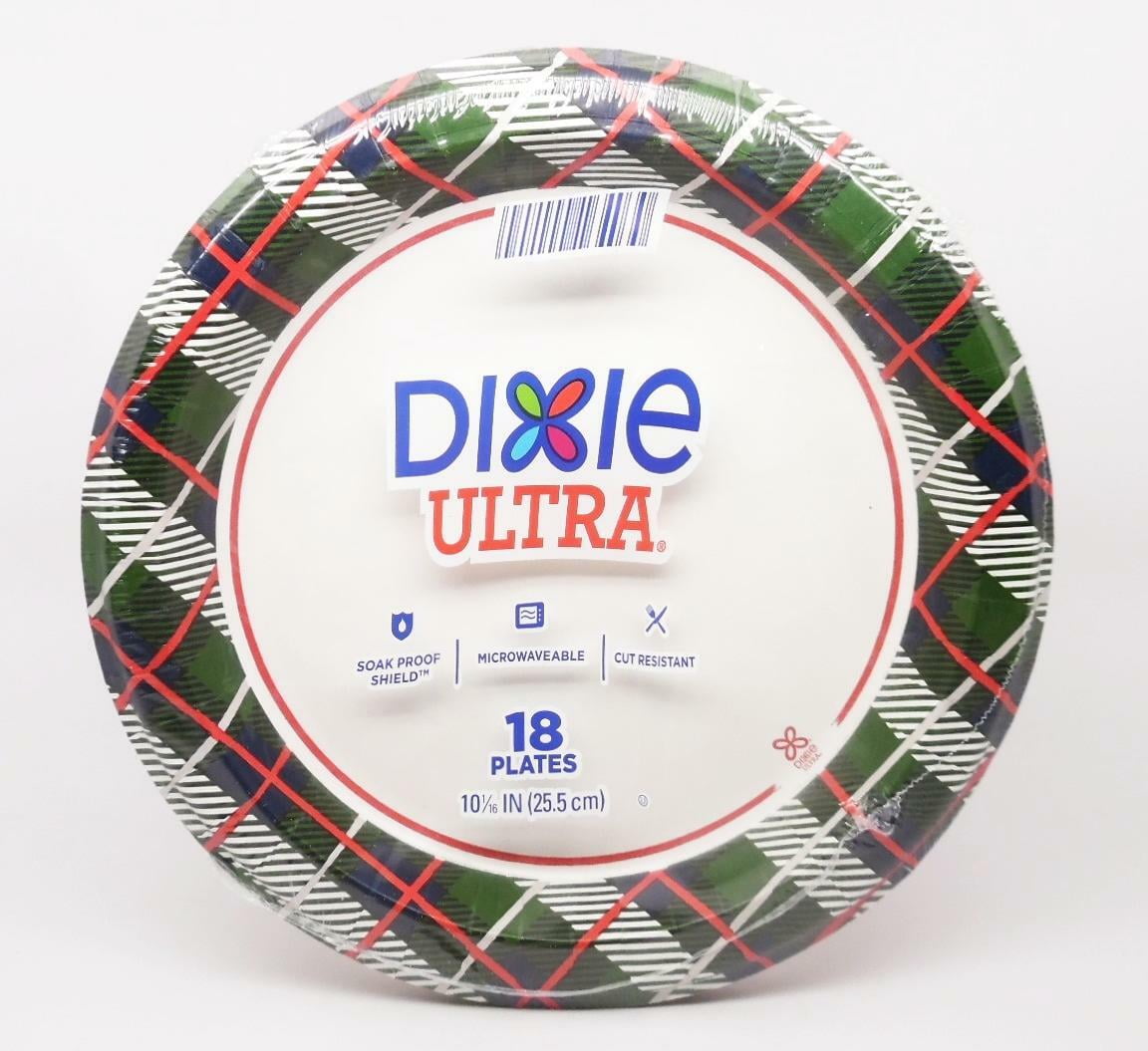 Dixie Ultra 10" Holiday Plate Plaid Disposable Dinnerware, Soak Proof ...