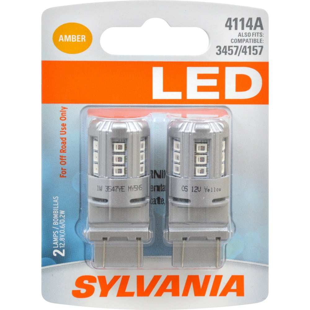 2-PK SYLVANIA 4114 Amber LED Automotive Bulb - Walmart.com - Walmart.com